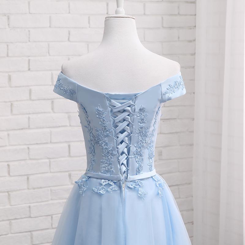 Beautiful Light Blue Party Dress, Charming Blue Bridesmaid Dress , Par ...