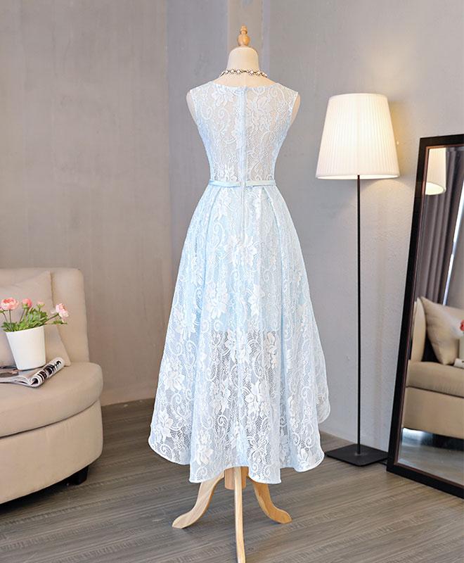 Lovely Light Blue Lace Party Dress , Blue Formal Dress – BeautyDressy